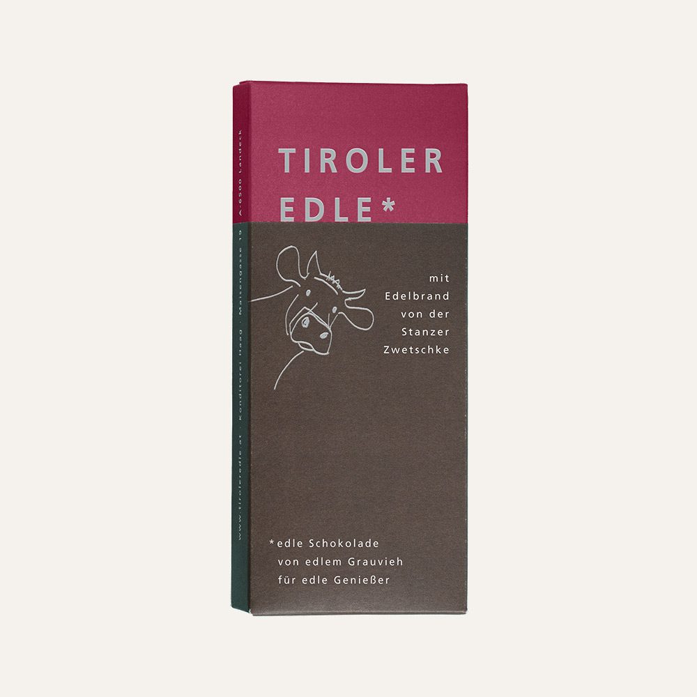 Österreich Schokolade mit Edelbrand - Souvenir Tirol